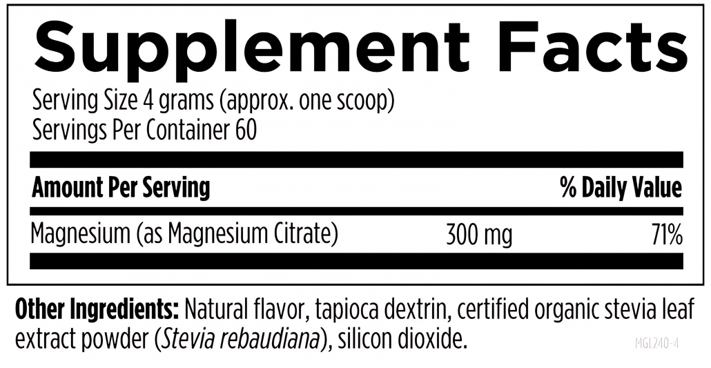 D4H: MagCitrate Powder - Longevity Health